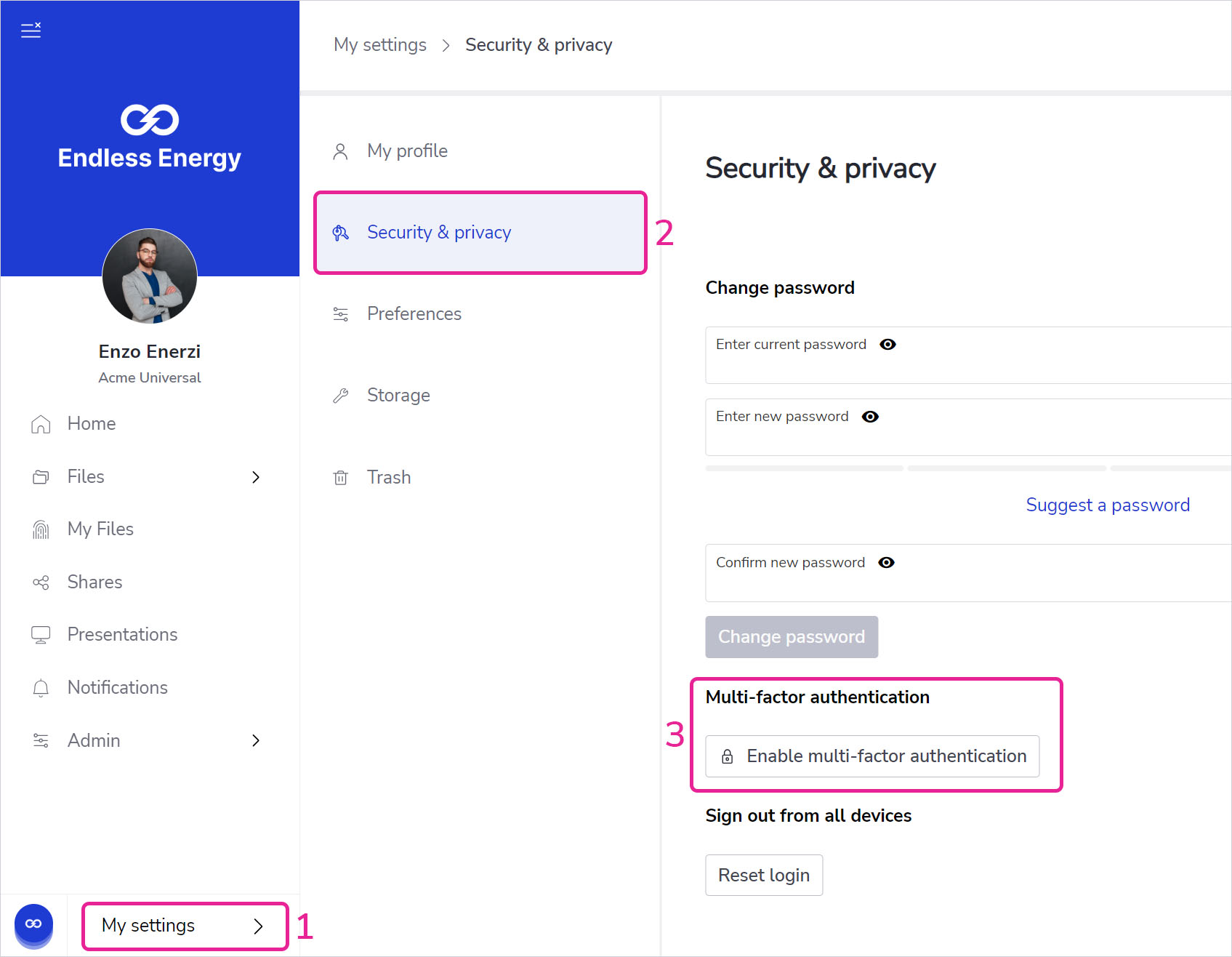 Enable Multi-factor Authentication (MFA)